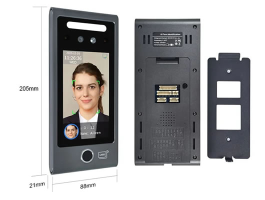 WA07F Dynamic Facial & Fingerprint Recognition Terminal, Biometric ...