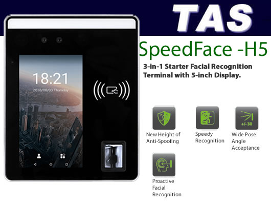 Facial Recognition Systems, Facial recognition SPEEDFACE-H5 FACIAL ...