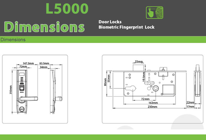 fingerprint reader L5000 DOOR LOCK, BIOMETRIC DOOR LOCKS, CARD DOOR ...