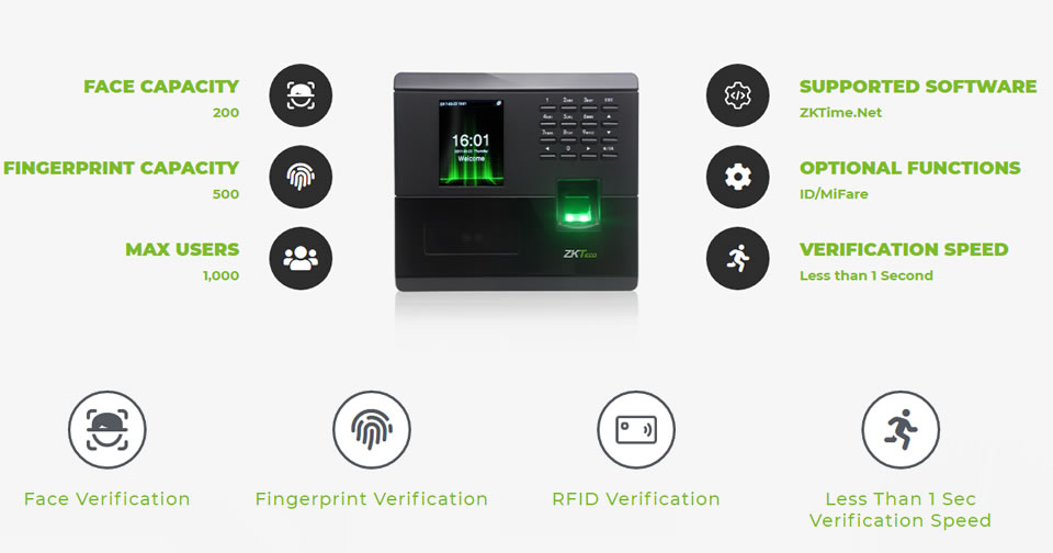 Facial recognition MB10 Multi - Biometric T&A and Access Control ...