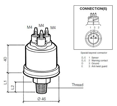 Pressure Senders, Senders, vdo Pressure Senders, Pressure gauges, Car ...