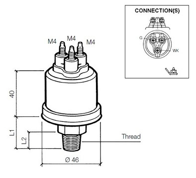 Pressure Senders, Senders, vdo Pressure Senders, Pressure gauges, Car ...
