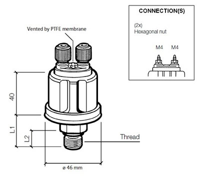Pressure Senders, Senders, vdo Pressure Senders, Pressure gauges, Car ...